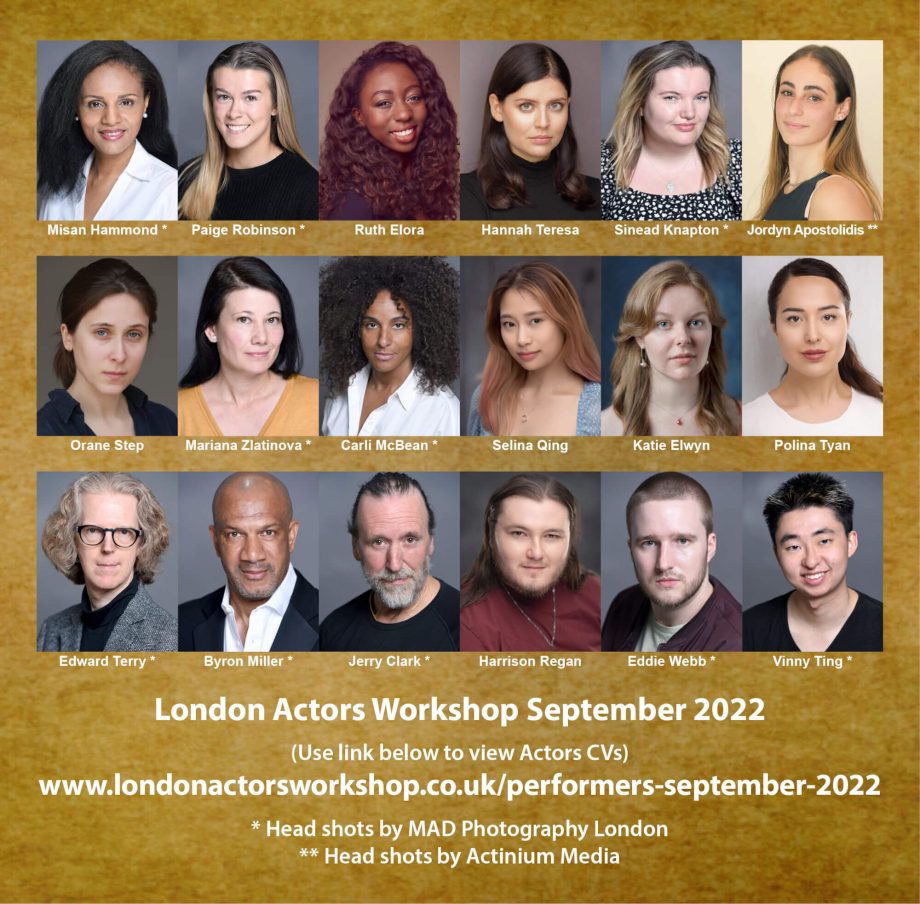 Check out the CVs of the talented actors in the September 2022 workshop ...